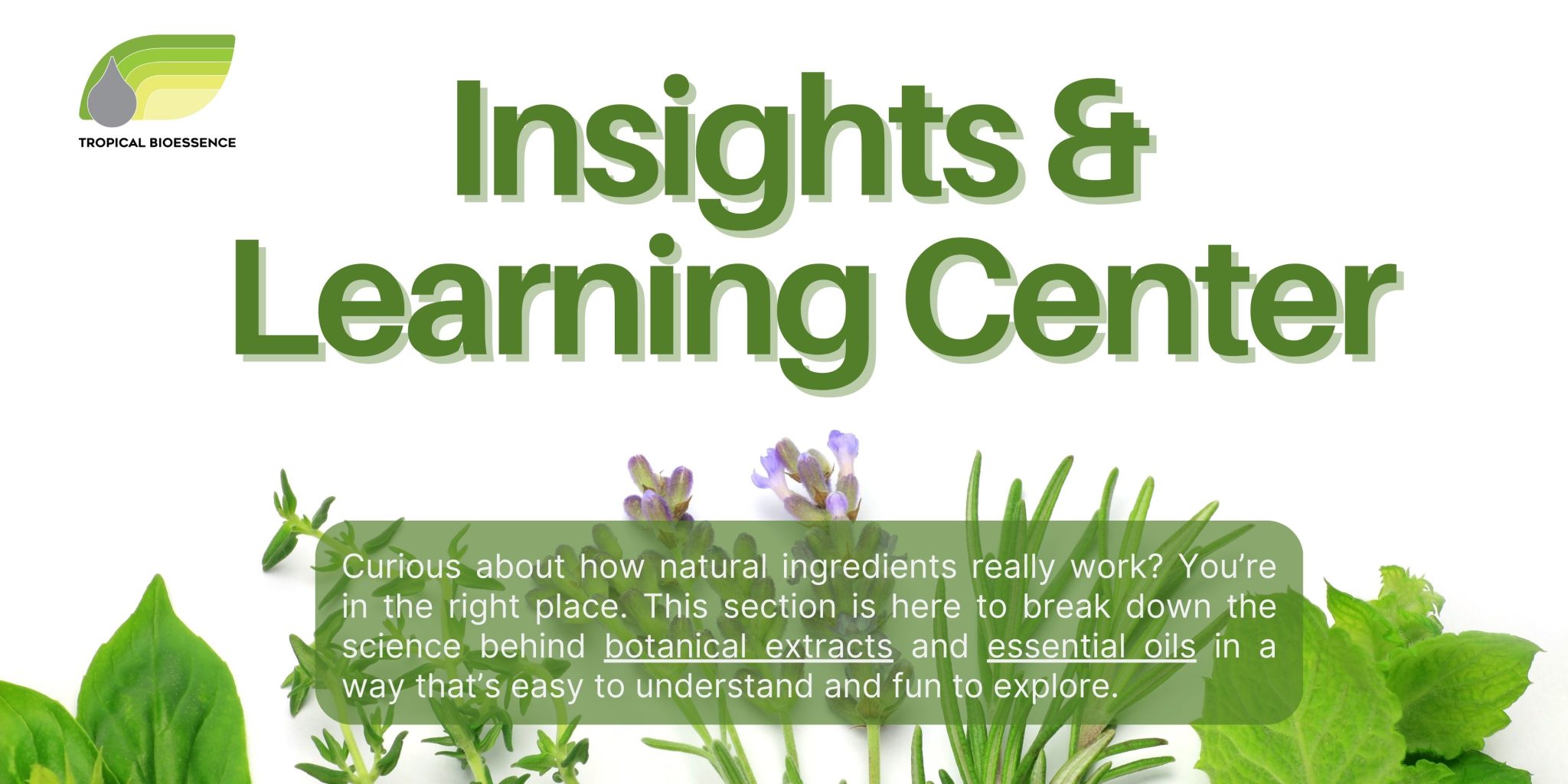 Insights & Learning Center – Tropical Bioessence